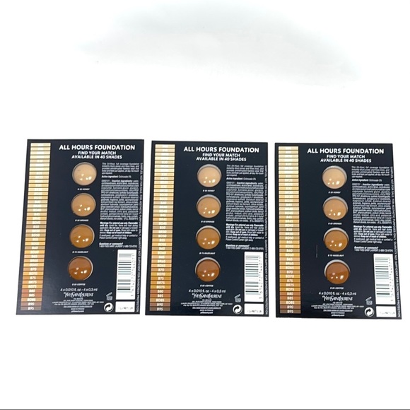 Yves Saint Laurent | Makeup | Ysl All Hours Foundation 48 Sample Cards ...